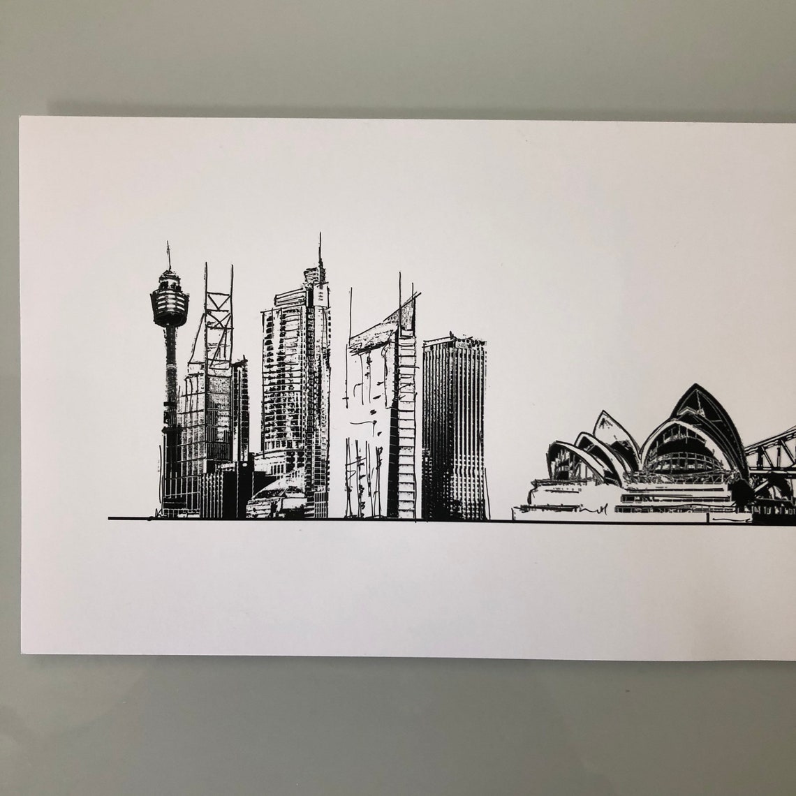 Custom Skyline|signed Commissioned Skyline of Landmarks|create Your Own ...