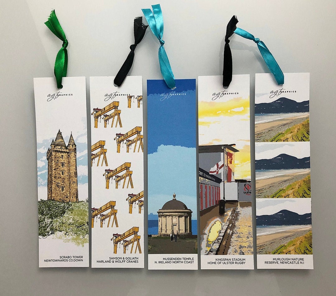 5 Bookmark SET | Landmarks of Northern Ireland | Harland and Wolff ...
