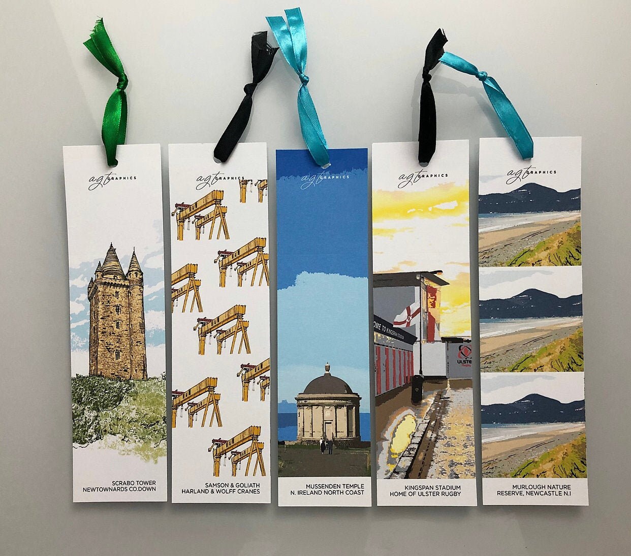 5 Bookmark SET | Landmarks of Northern Ireland | Harland and Wolff ...