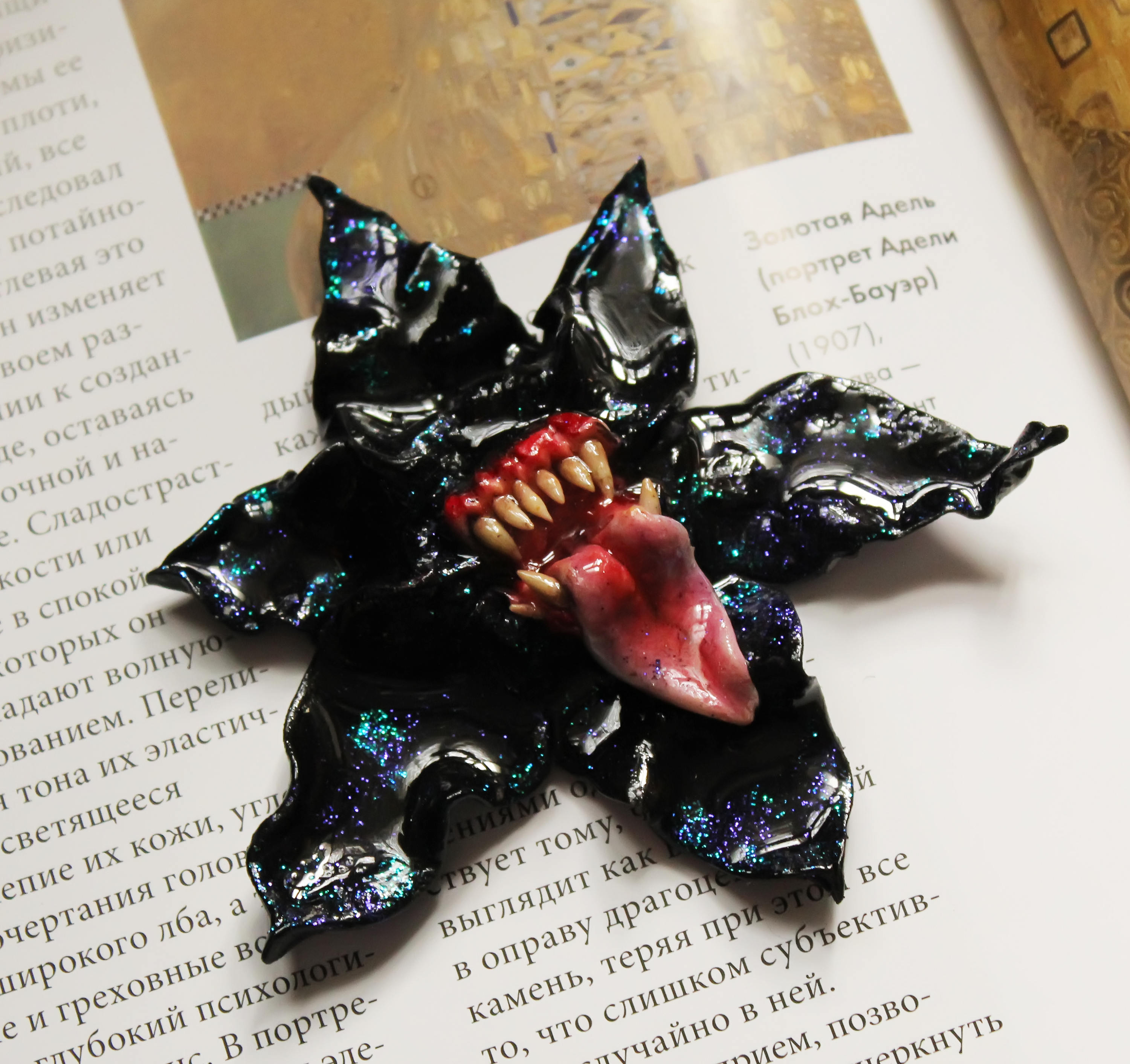 Free Shipping Flower With Teeth Brooch Gothic Unusual Gift - Etsy