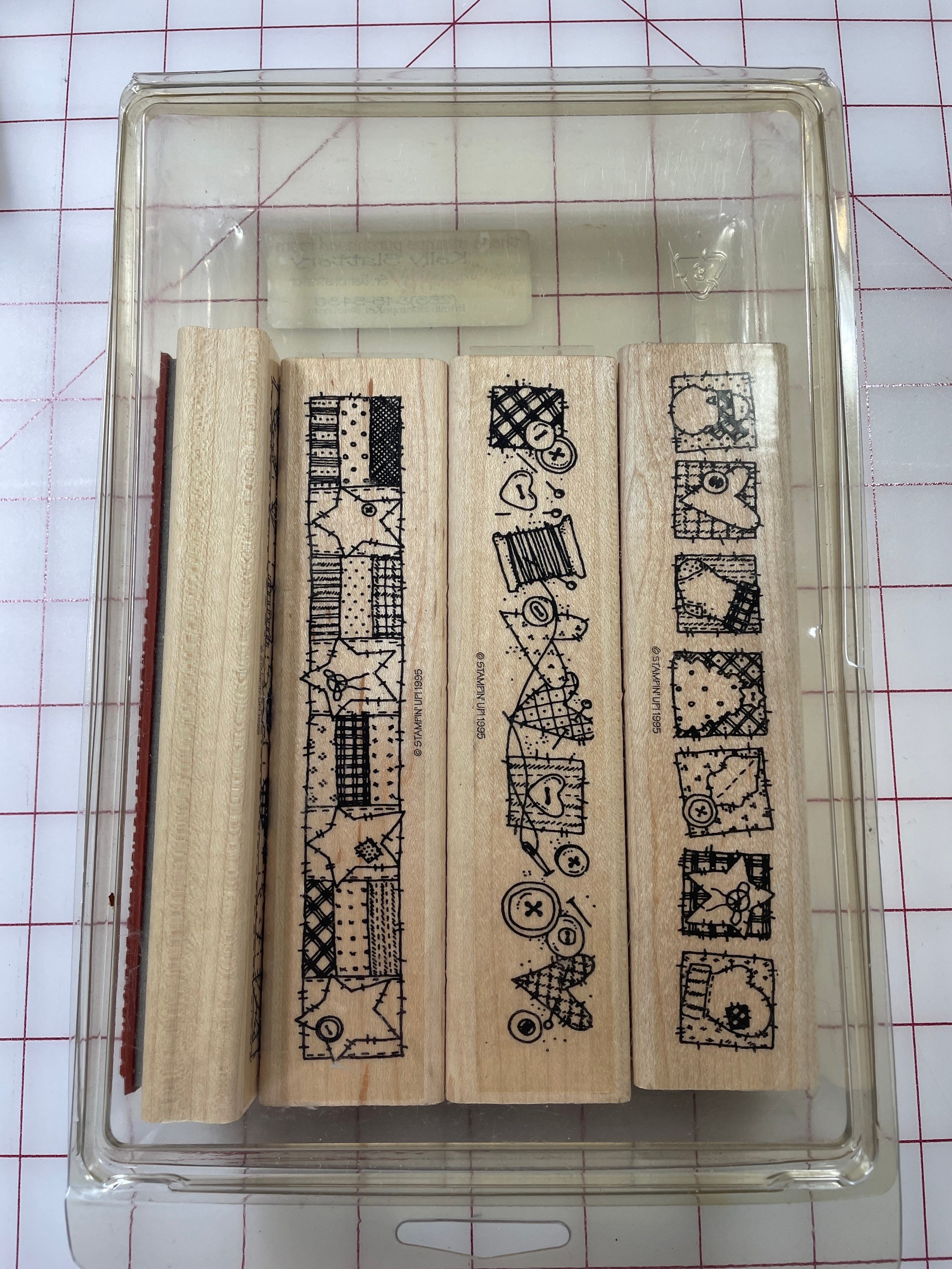 Stampin Up Patchwork Borders Set of 4 Mounted Rubber Stamps - Etsy