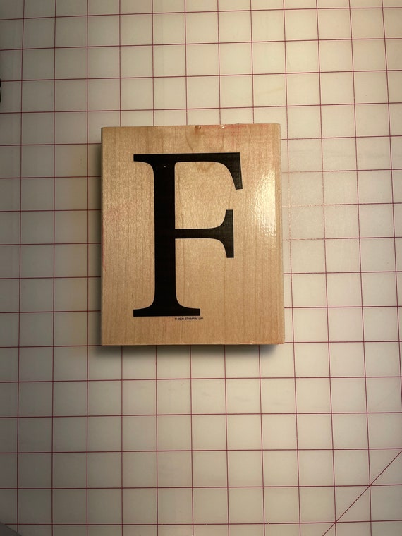 Stampin Up Large Letter F Set of 1 Mounted Rubber Stamp - Etsy