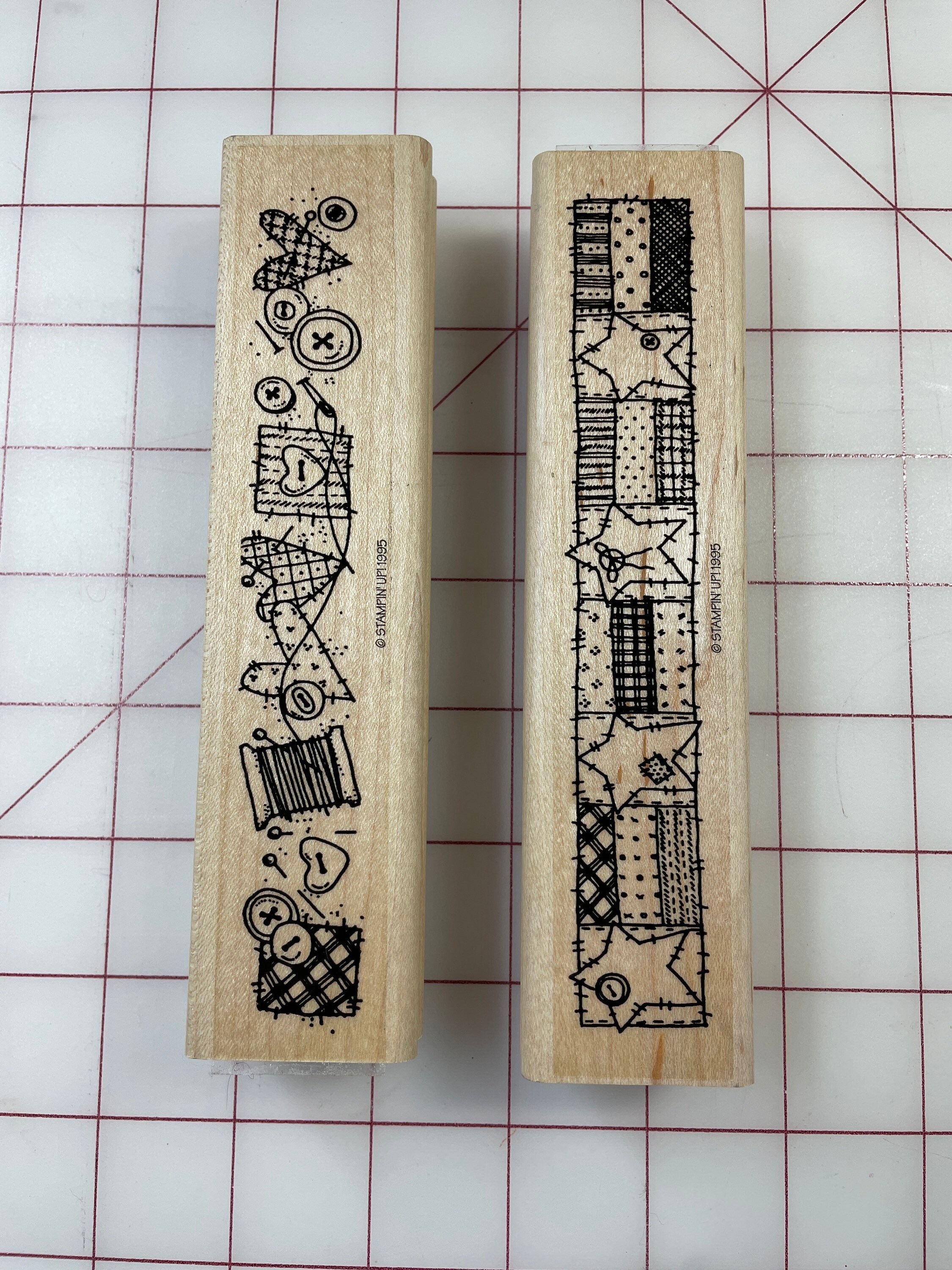 Stampin Up Patchwork Borders Set of 4 Mounted Rubber Stamps - Etsy