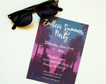 Sunset invitation | Etsy