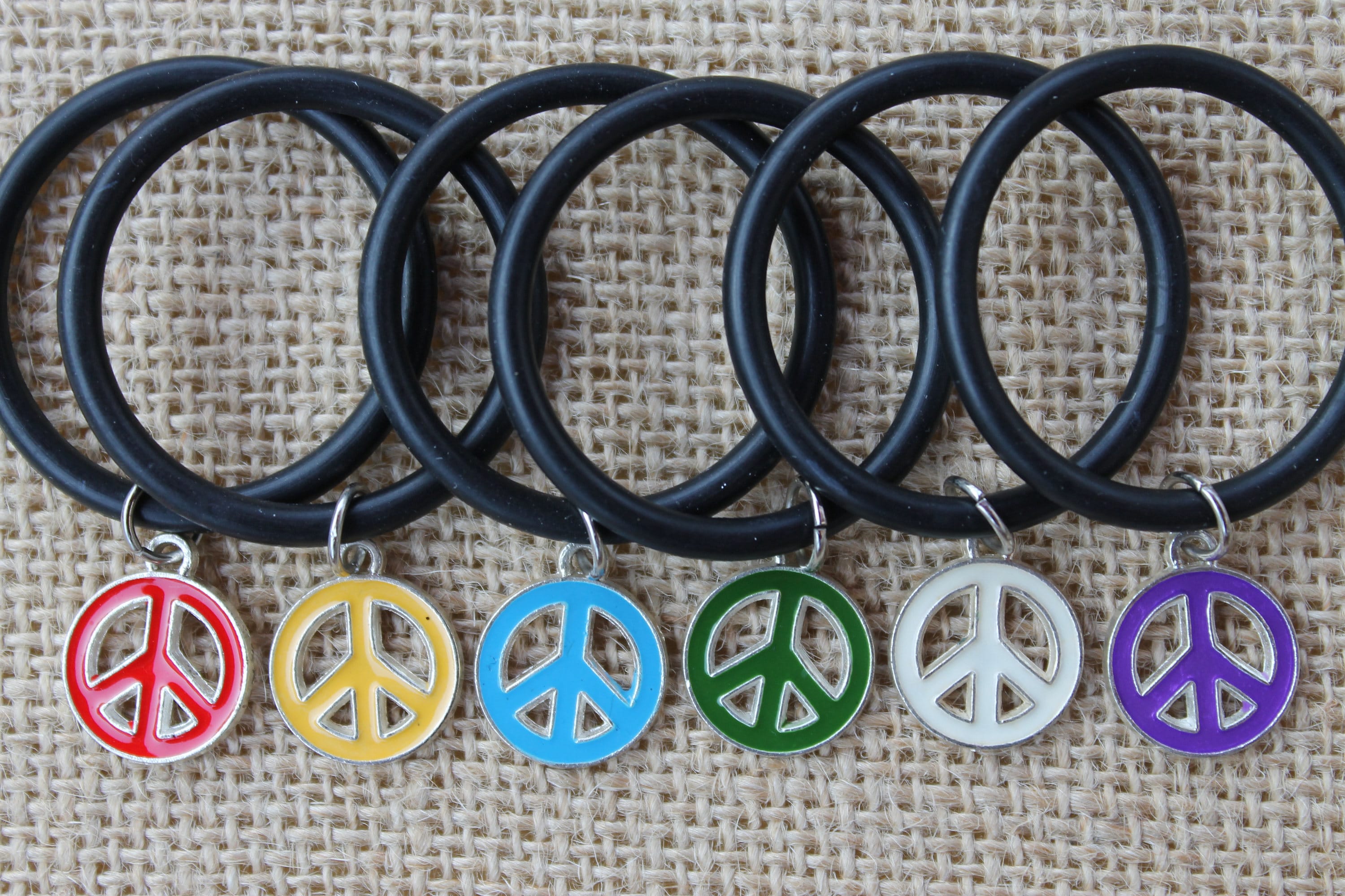Peace Sign Beer Bottle Markers Charms Set of 6 (a Six Pack) - Etsy