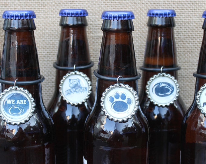 Penn State Nitany Lions College Beer Bottle Marker Charms Set of 6 - Etsy