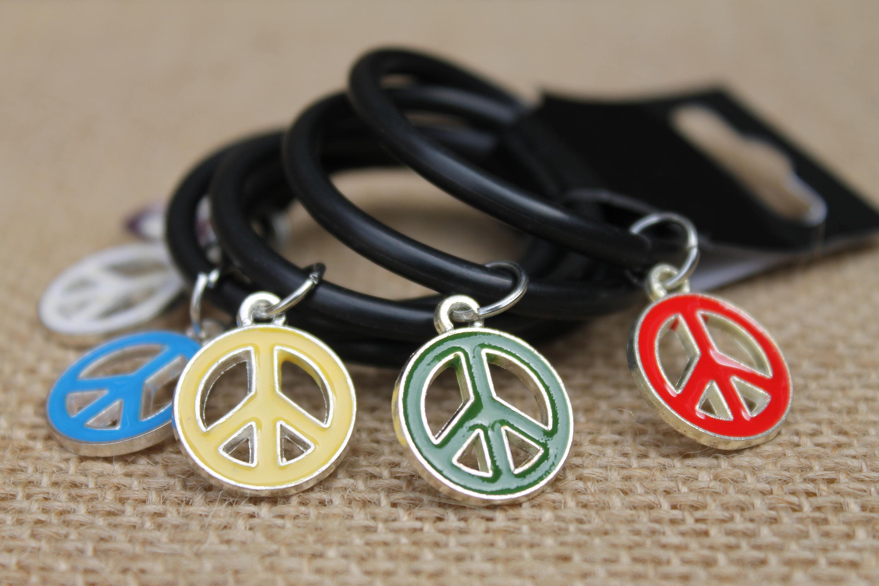 Peace Sign Beer Bottle Markers Charms Set of 6 (a Six Pack) - Etsy