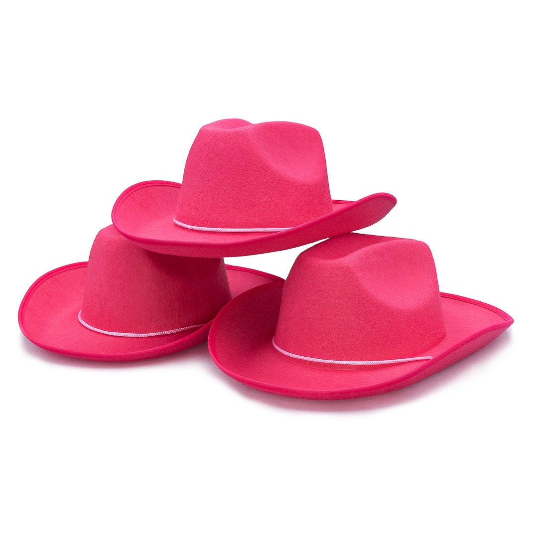 Bulk Fuchsia Pink Hot Pink Cowboy Hat Western Bachelorette - Etsy