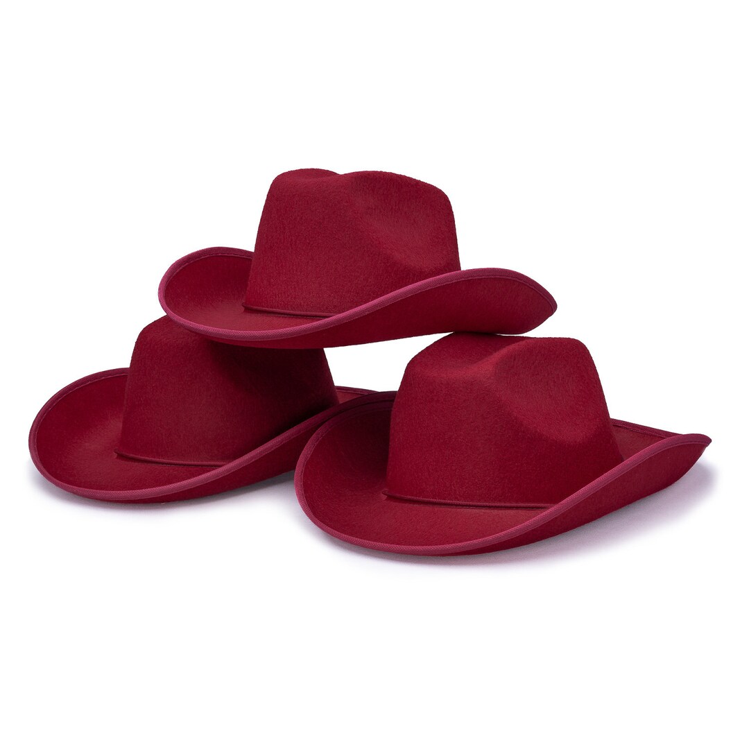 Bulk Red Wine Cowboy Hat Western Bachelorette Party Summer - Etsy