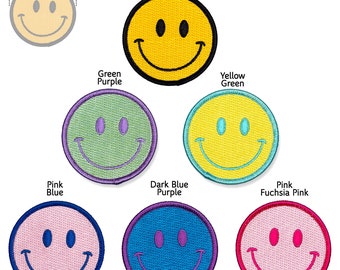 Lightning Eyes Smiley Face Chenille Iron-on Patches - Etsy