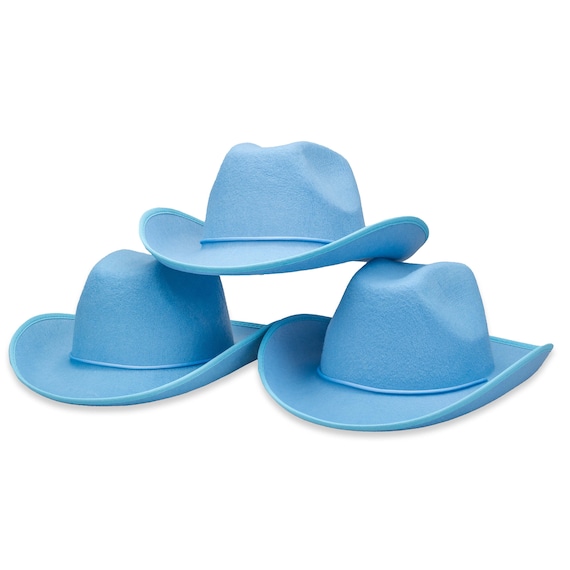 Bulk Blue Cowboy Hat Western Bachelorette Party Summer Wide | Etsy