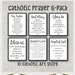 Catholic Christmas Decor, Prayer Printable 6-pack, Our Father, Hail Mary, Glory Be, Angel of God ...