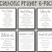Catholic Prayer Printable 6-pack, Our Father, Hail Mary, Glory Be ...