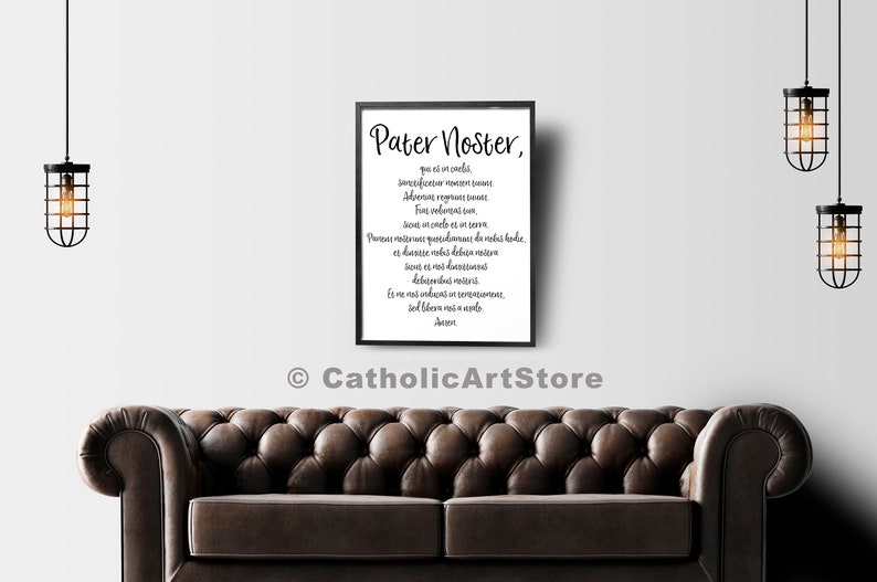 Pater Noster Latin Prayer Printable, Catholic Our Father Prayer, Print ...