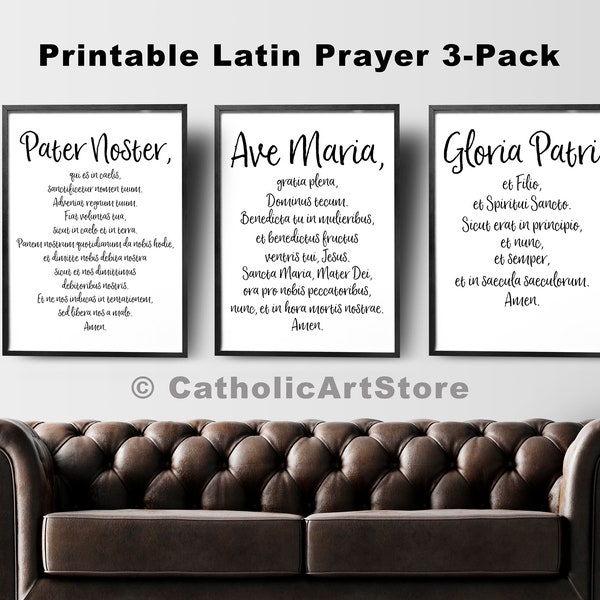 Latin Prayer Card - Etsy