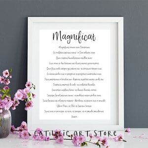 Magnificat in Latin, Printable Canticle of Mary Prayer, Song of Mary ...