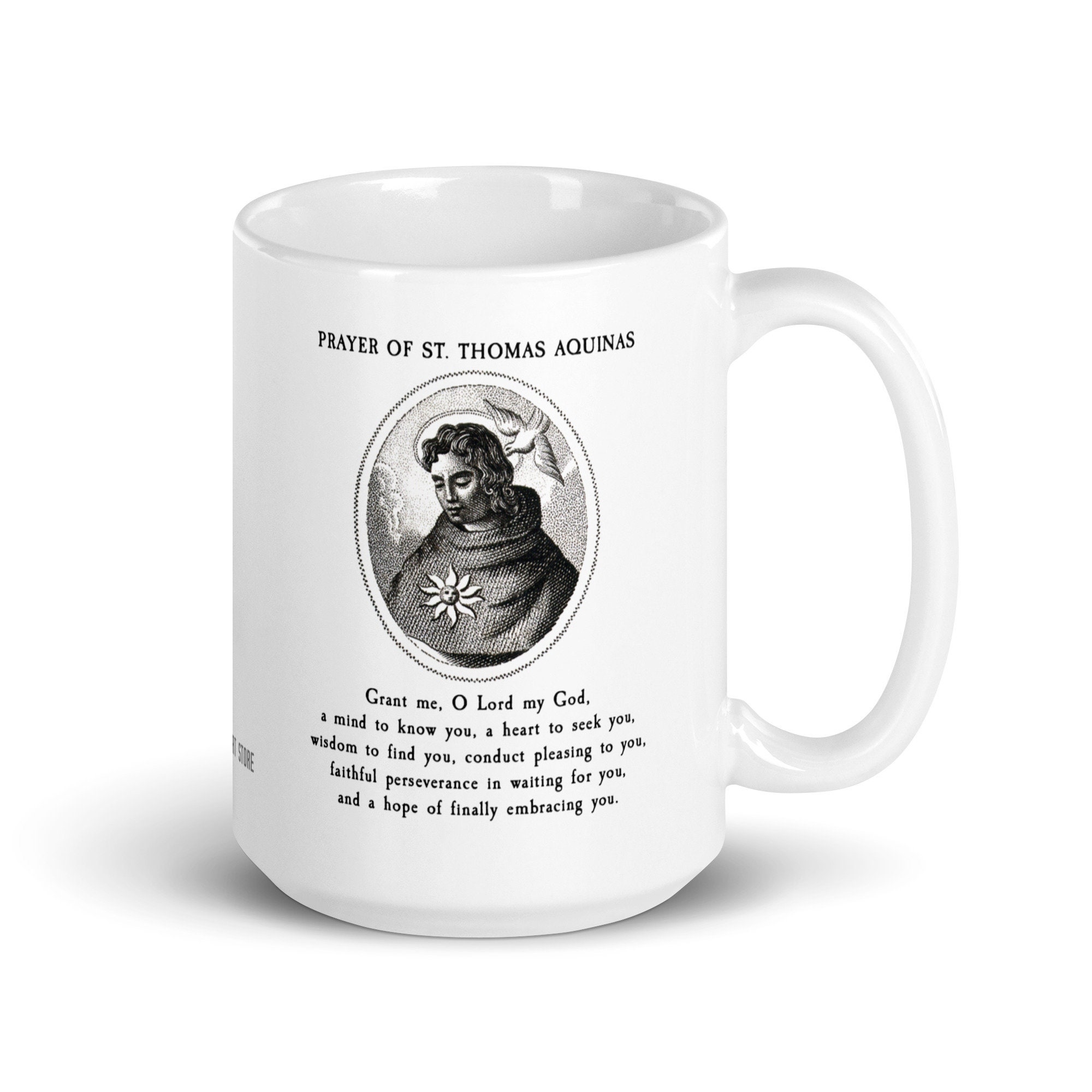 Saint Thomas Aquinas Prayer Mug, Grant Me O Lord, Dominican Priest Nun ...