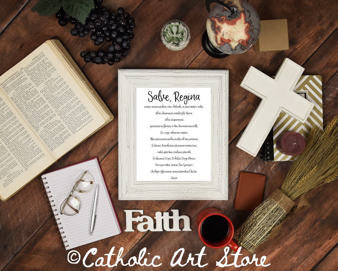 Salve Regina Latin Prayer, Rosary Prayer, Hail Holy Queen, Prayer to ...