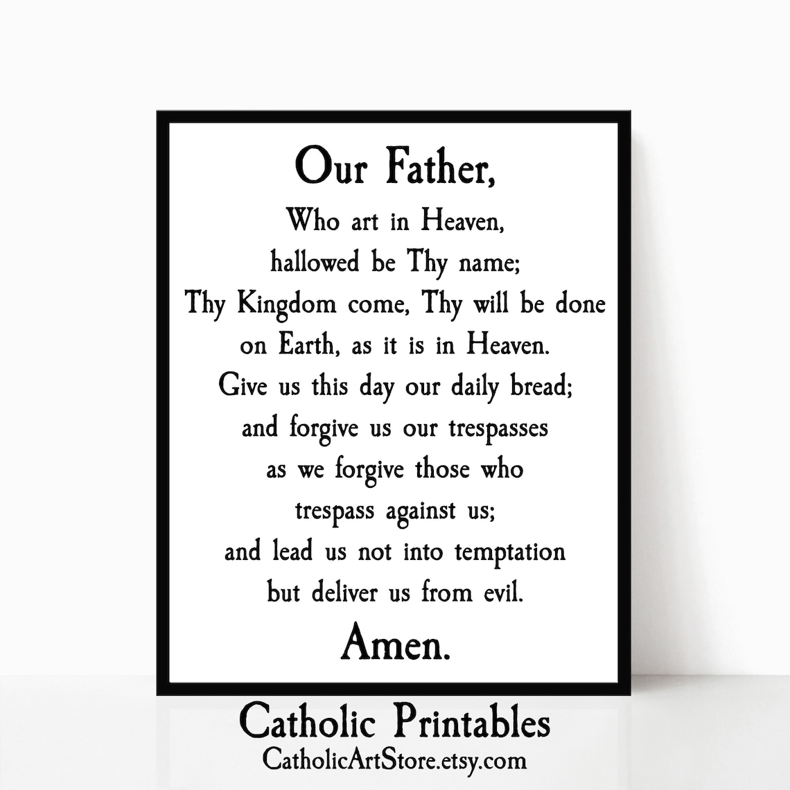 Our Father Prayer, the Lord's Prayer Printable, Catholic Wall Art ...