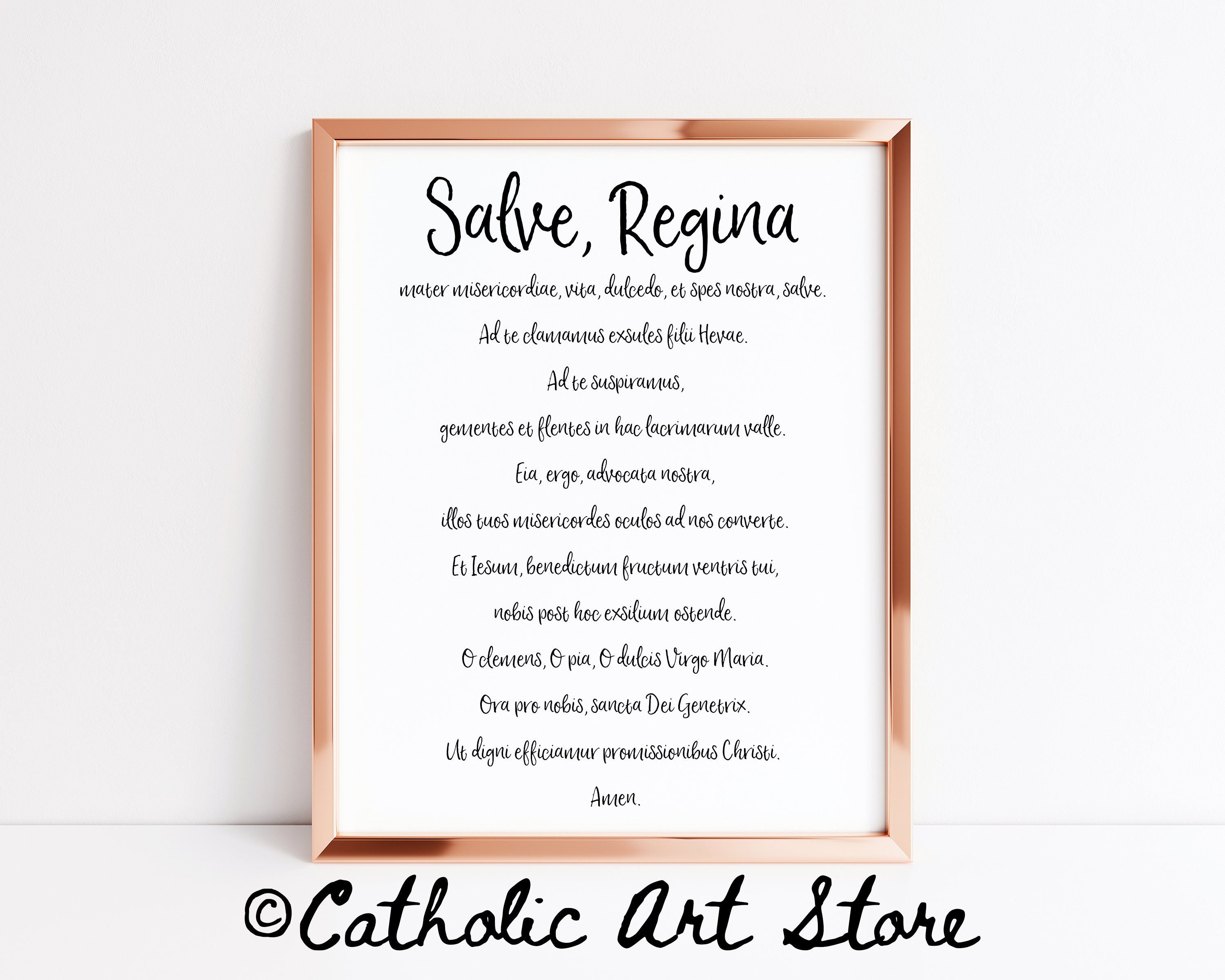 Salve Regina Latin Prayer, Rosary Prayer, Hail Holy Queen, Prayer to ...