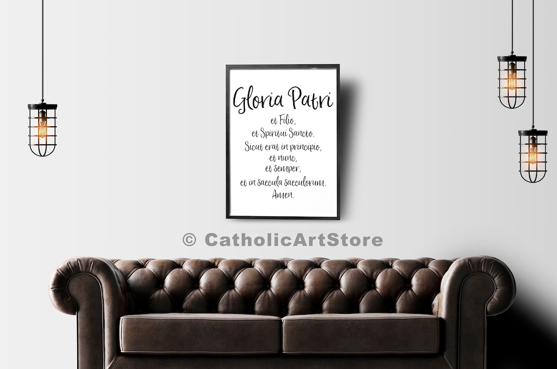 Gloria Patri Latin Prayer Printable, Print-at-home Catholic Glory Be ...