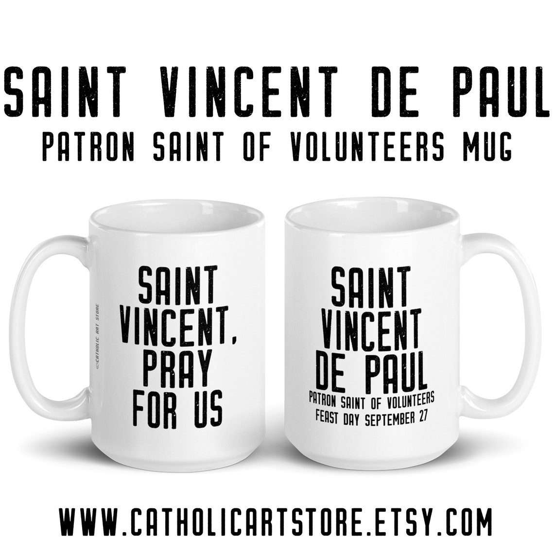 St. Vincent De Paul Pray for Us Mug Patron Saint Volunteers - Etsy