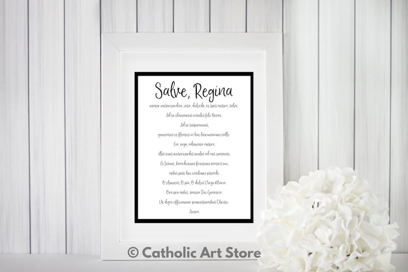 Salve Regina Latin Prayer, Rosary Prayer, Hail Holy Queen, Prayer to ...