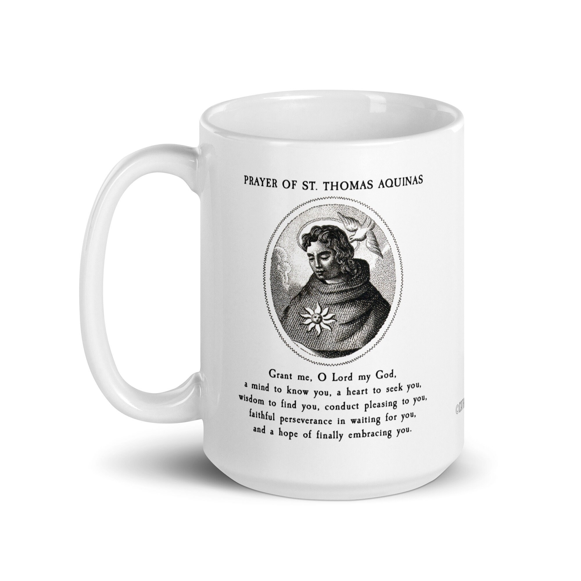 Saint Thomas Aquinas Prayer Mug, Grant Me O Lord, Dominican Priest Nun ...