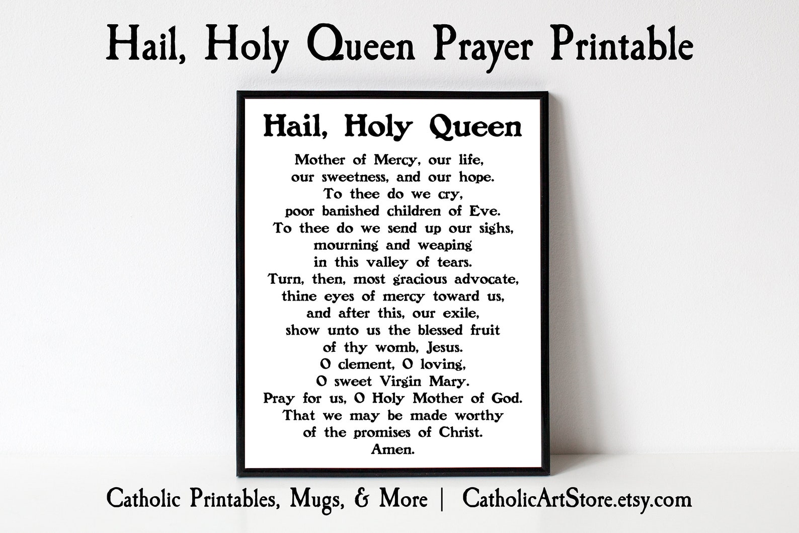 Rosary Printable Prayer Set, 7 Prayer Set, Mysteries of the Rosary ...