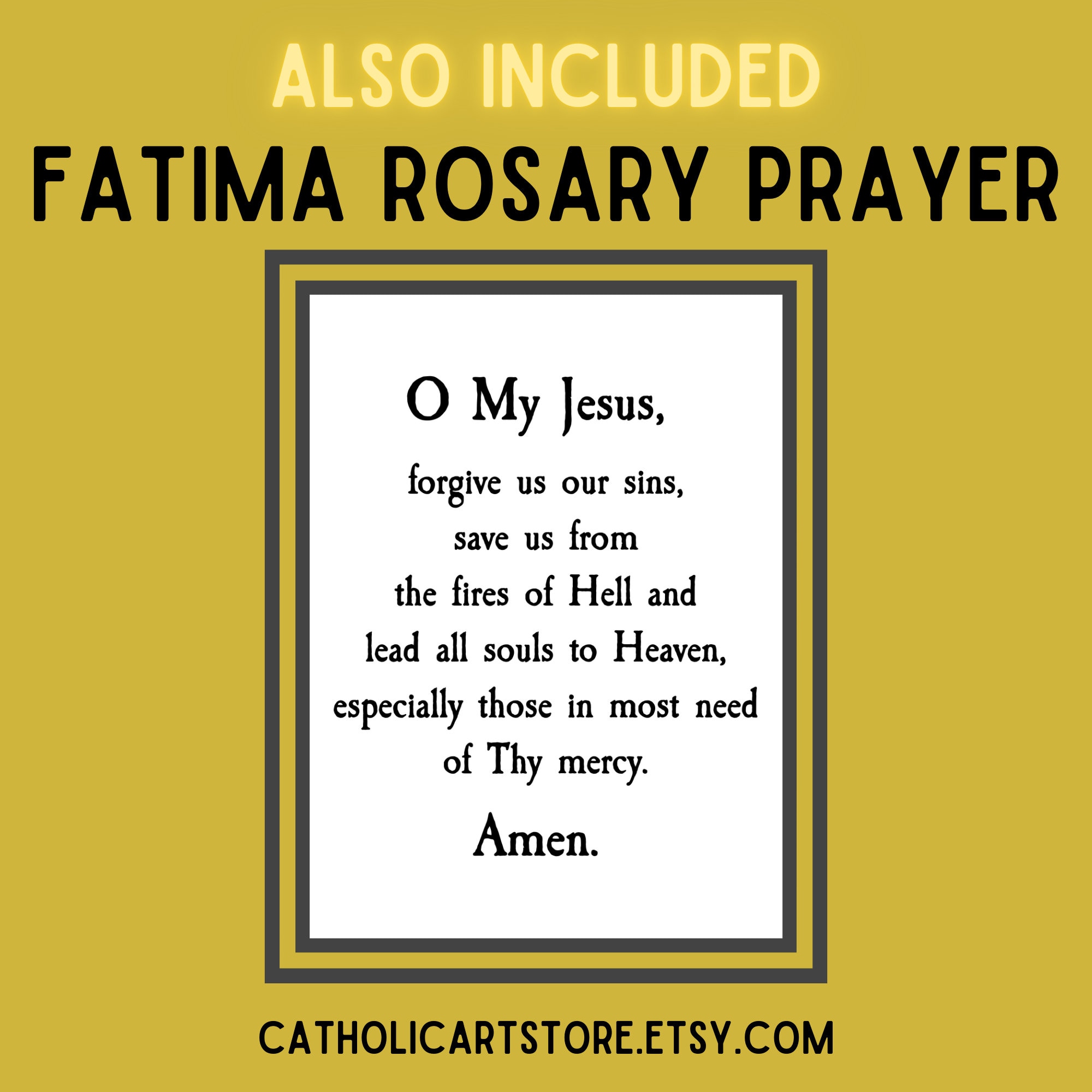 Rosary Printable Prayer Set, 7 Prayer Set, Mysteries of the Rosary ...