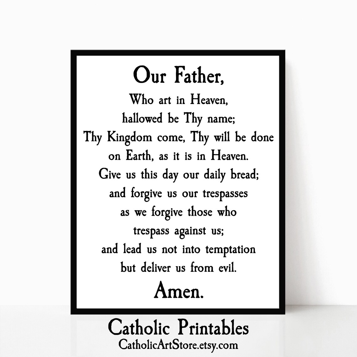 Catholic Prayer Printable 6-pack, Our Father, Hail Mary, Glory Be ...