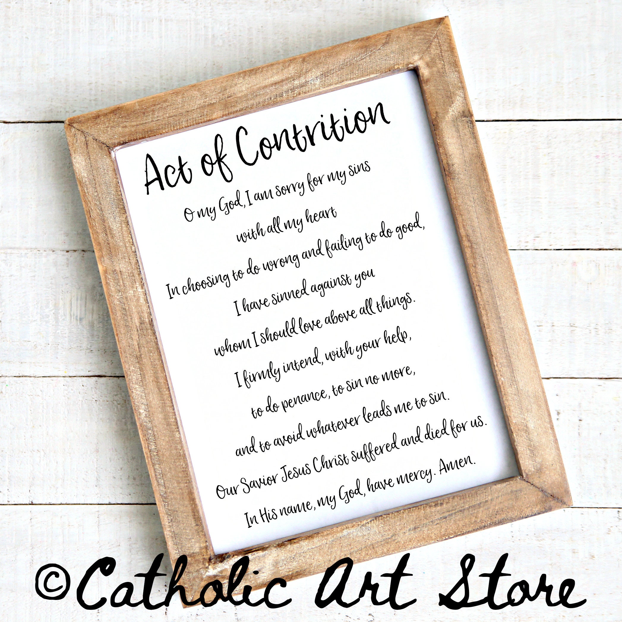 Act of Contrition Catholic Church Prayer Prayer for - Etsy New Zealand