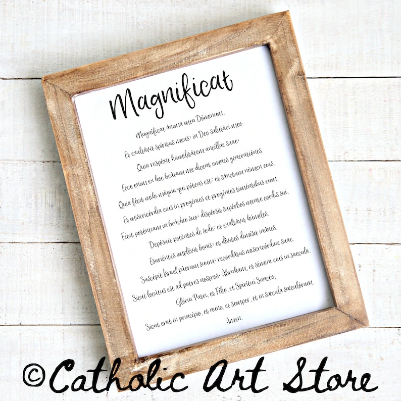 Magnificat in Latin, Printable Canticle of Mary Prayer, Song of Mary ...