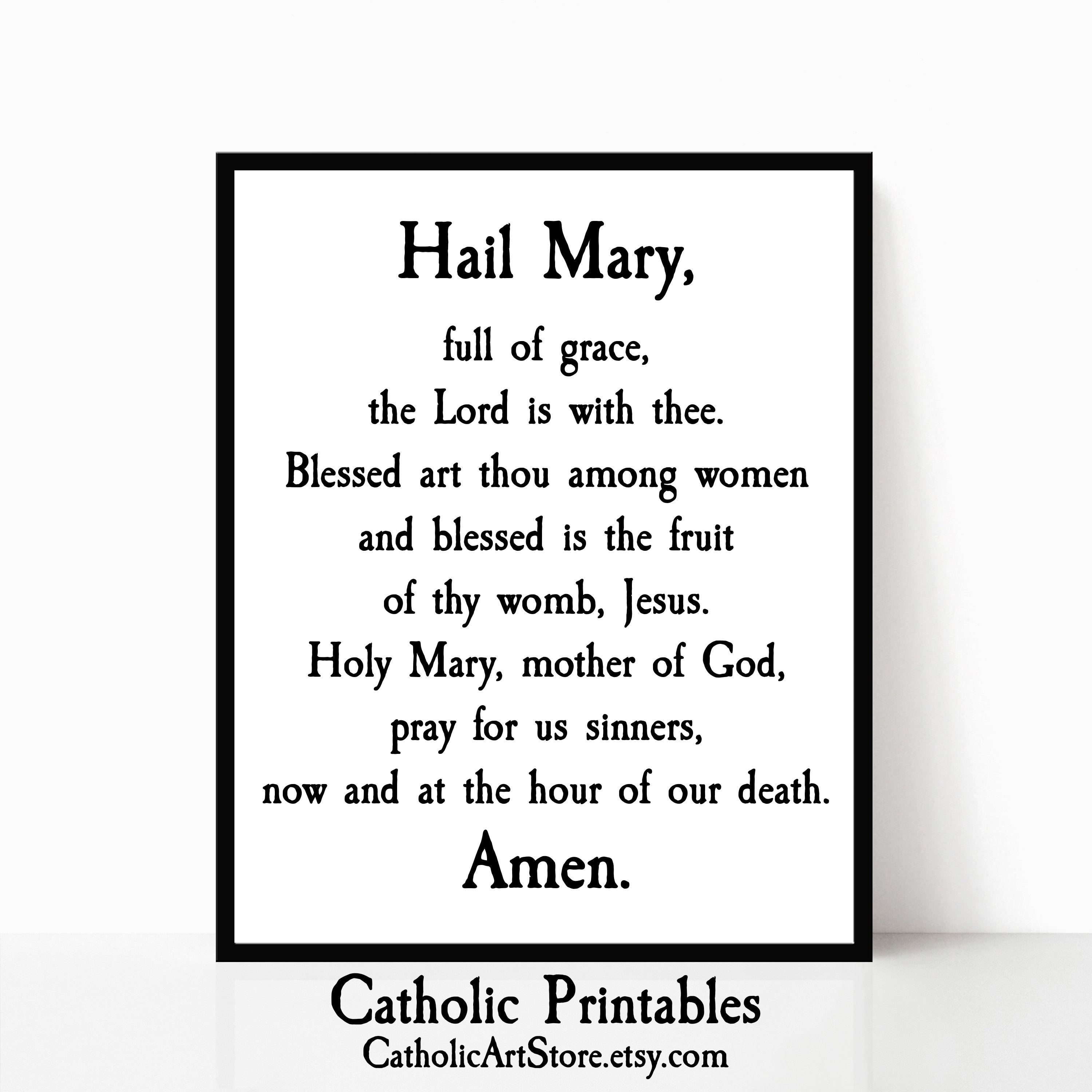Rosary Printable Prayer Set, 7 Prayer Set, Mysteries of the Rosary ...