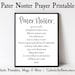 Pater Noster Latin Prayer Printable, Catholic Our Father Prayer, Print ...
