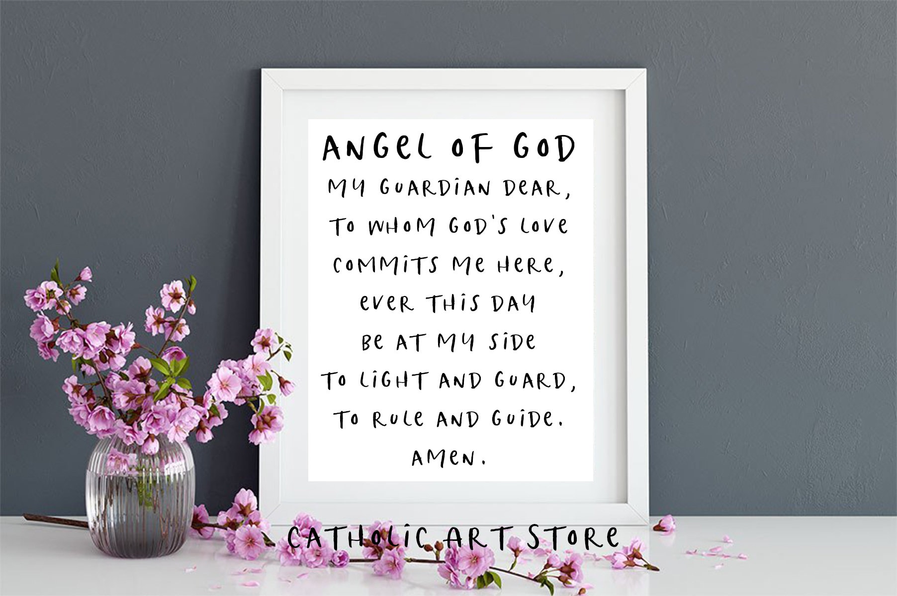 Angel of God Guardian Angel Prayer, Children's Prayer Bedroom Art ...