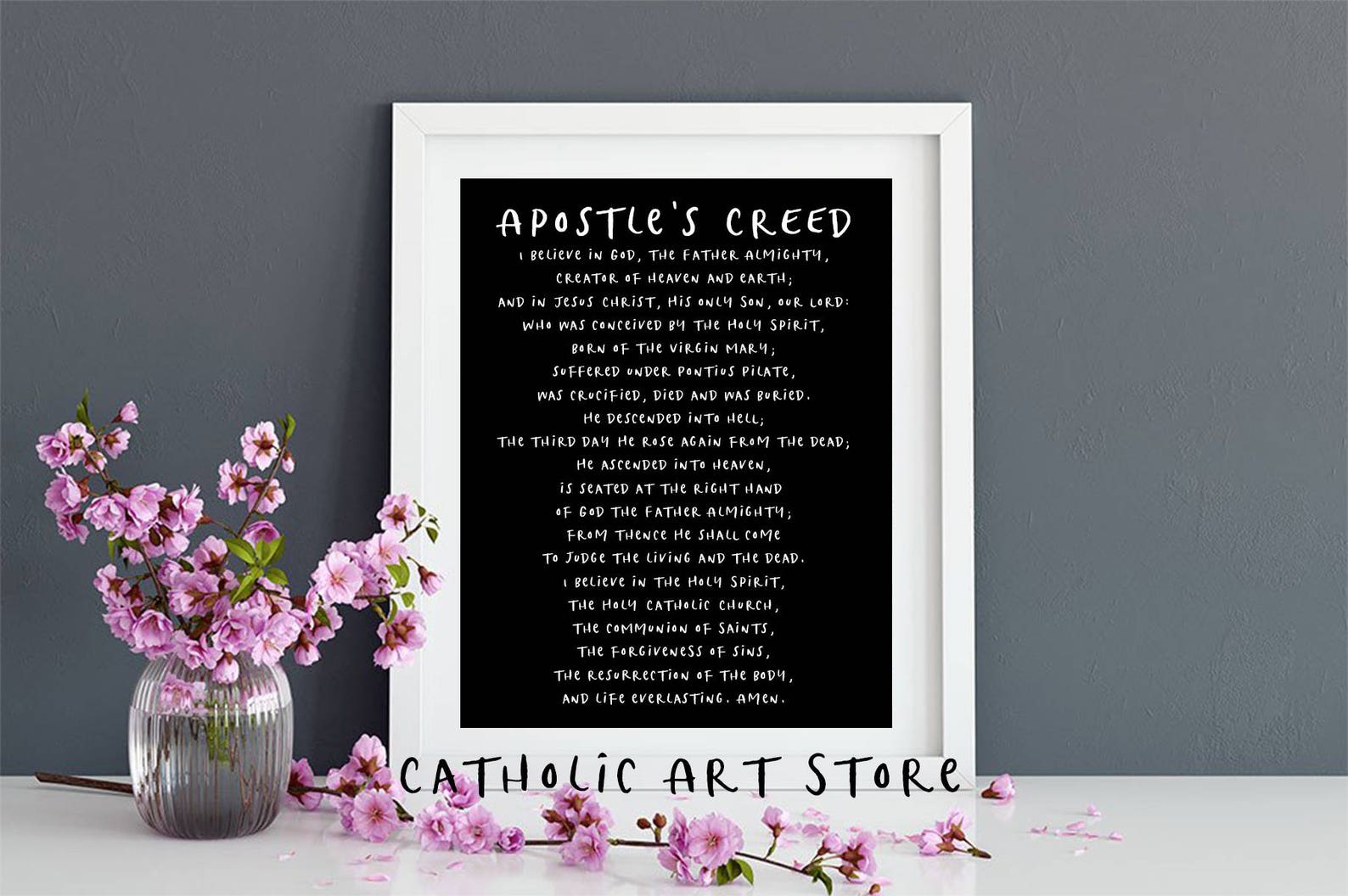 Apostle's Creed, Catholic Church Prayer, RCIA Gift, Catholic Wall Art ...