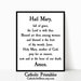 Our Father, Hail Mary, & Glory Be, Printable 3-prayer Pack, DIY ...