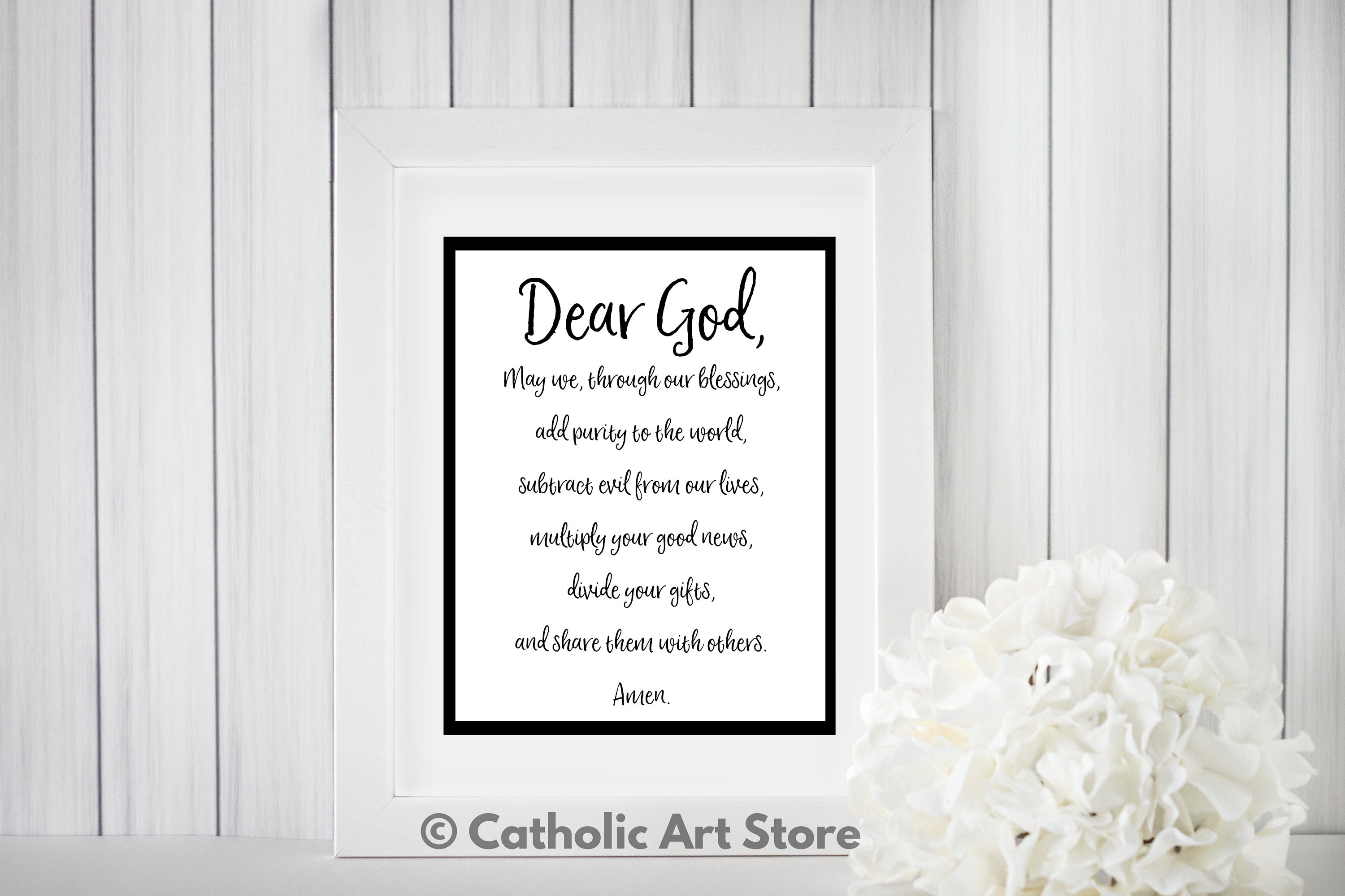 Math Prayer, Catholic School Math Teacher Gift, Catholic School ...