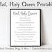 Hail Holy Queen Rosary Prayer Prayer to Mary (Instant Download) - Etsy