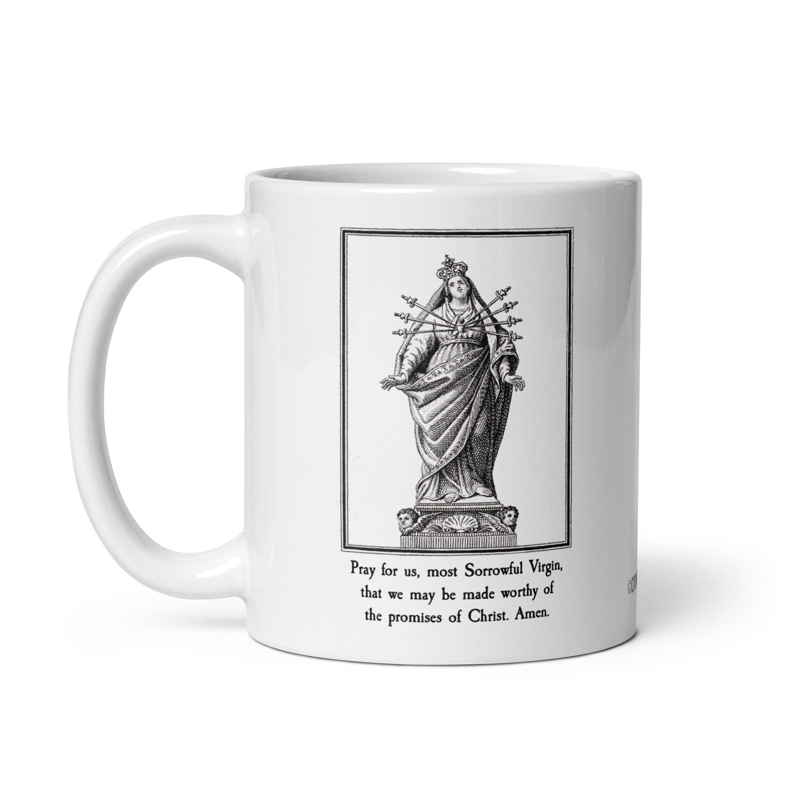 Our Lady of Sorrows Prayer Mug, Pray for Us Most Sorrowful Virgin ...