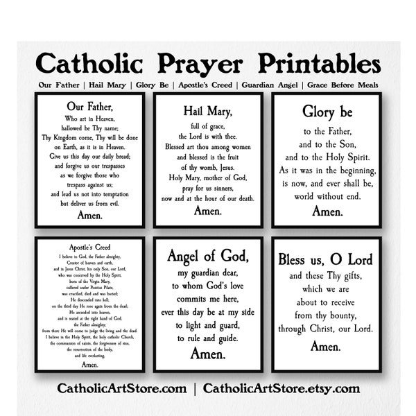 Catholic Meal Prayer - Etsy