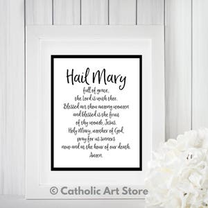 Our Father, Hail Mary, & Glory Be, Printable 3-prayer Pack, DIY ...