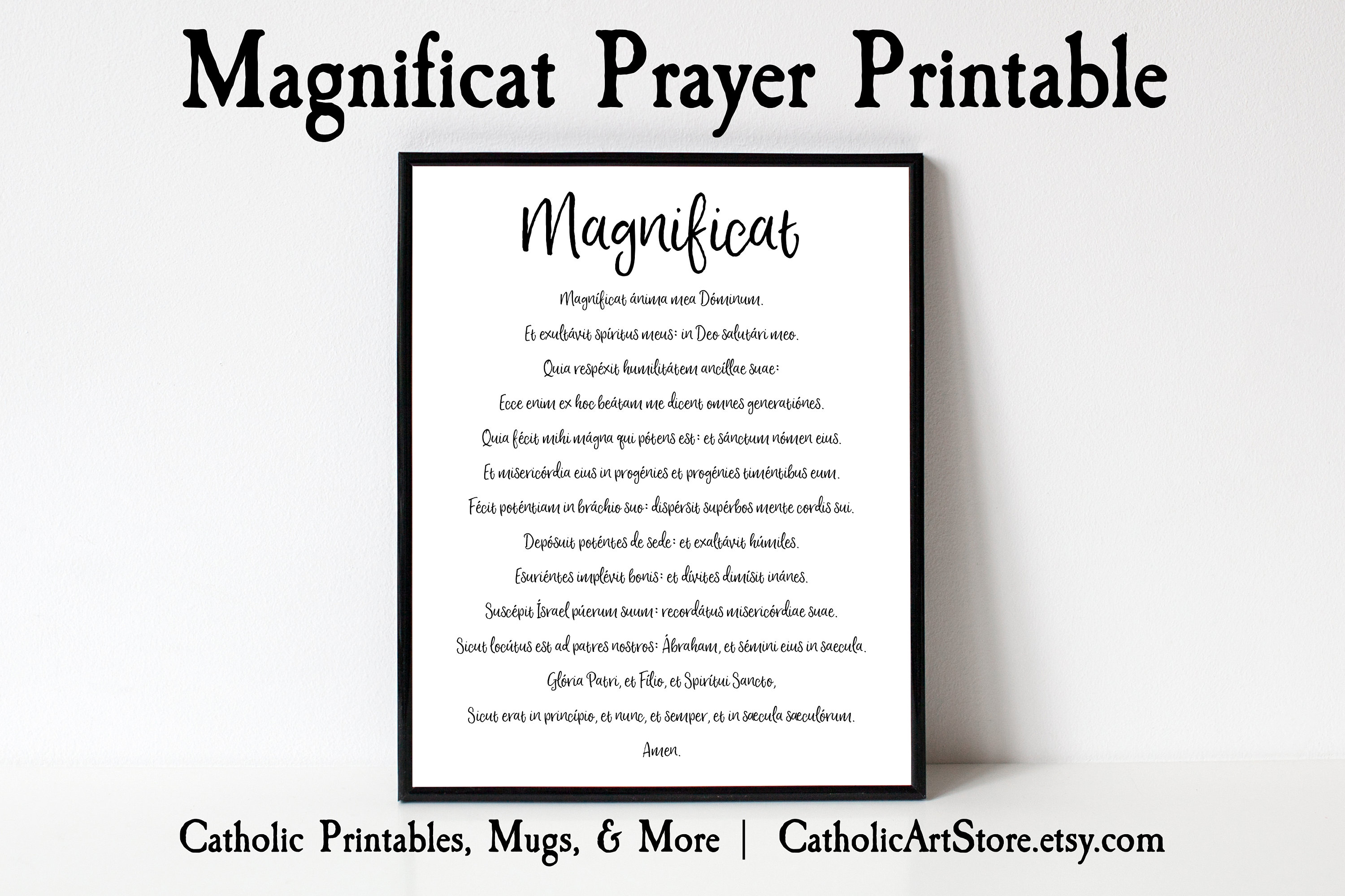 Magnificat in lateinischer Sprache, druckbares Mariengebet, Lied ...