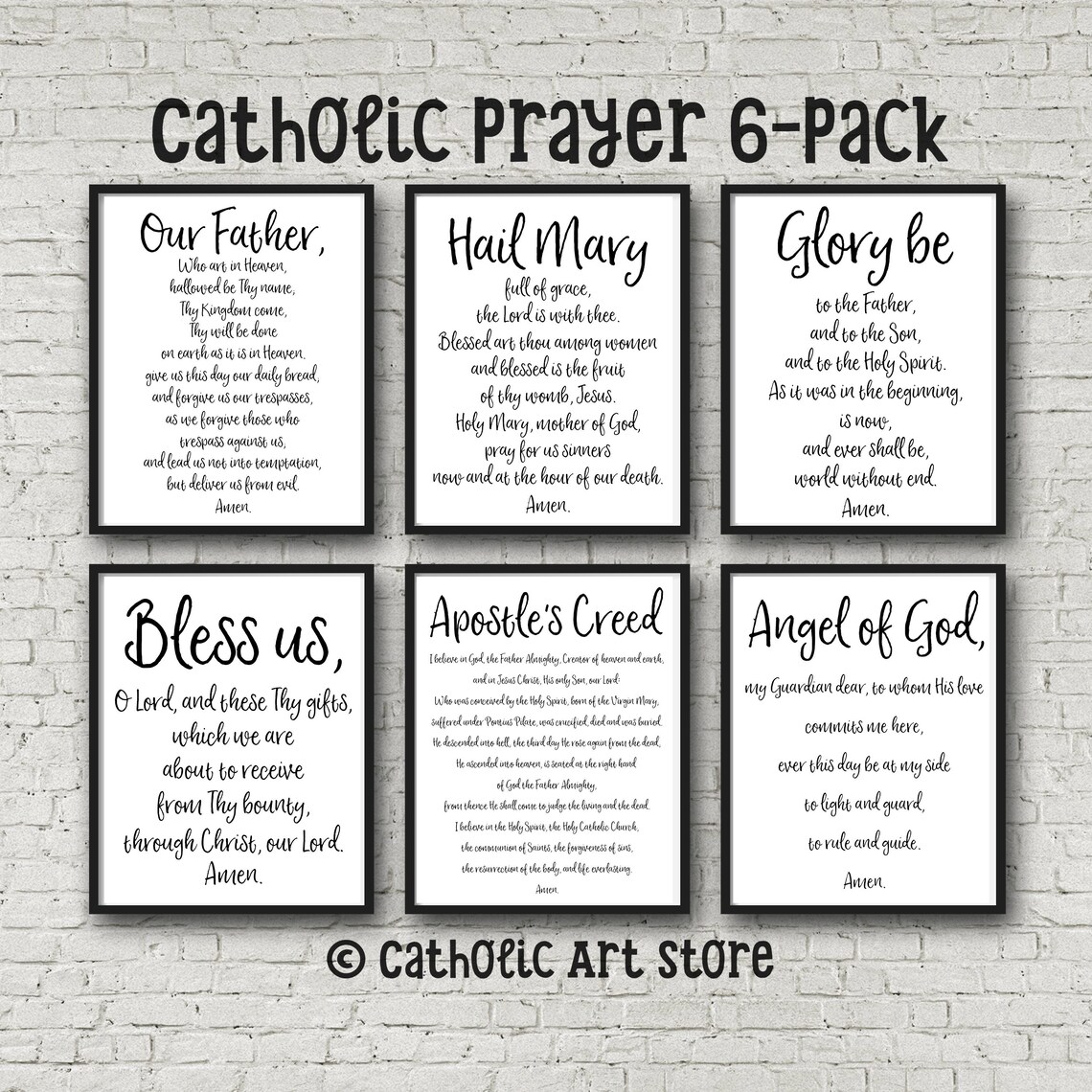 Easter Prayer Printable 6-pack, Our Father, Hail Mary, Glory Be, Angel ...