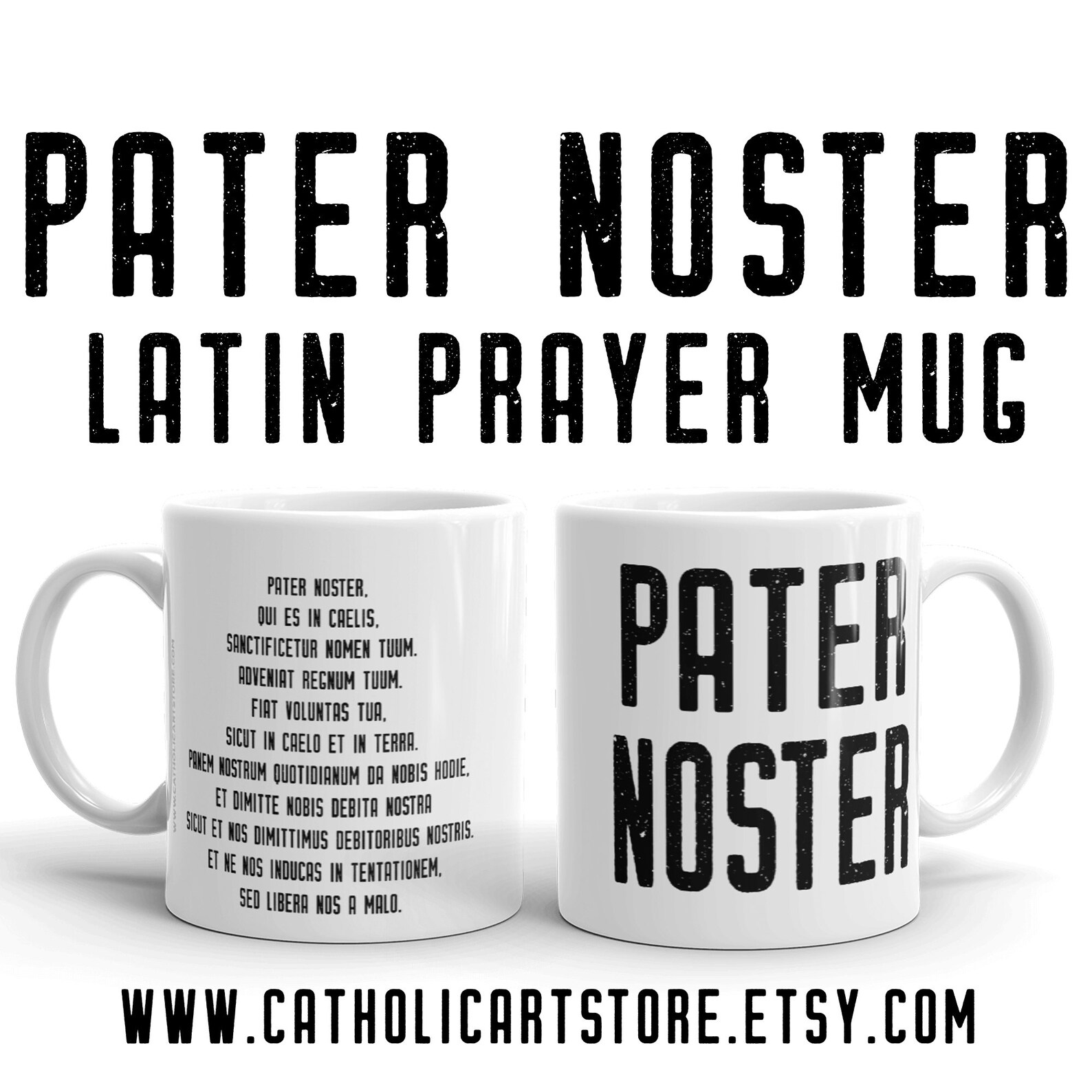 Pater Noster Latin Prayer Mug, Our Father, Catholic Priest, Nun, Deacon ...