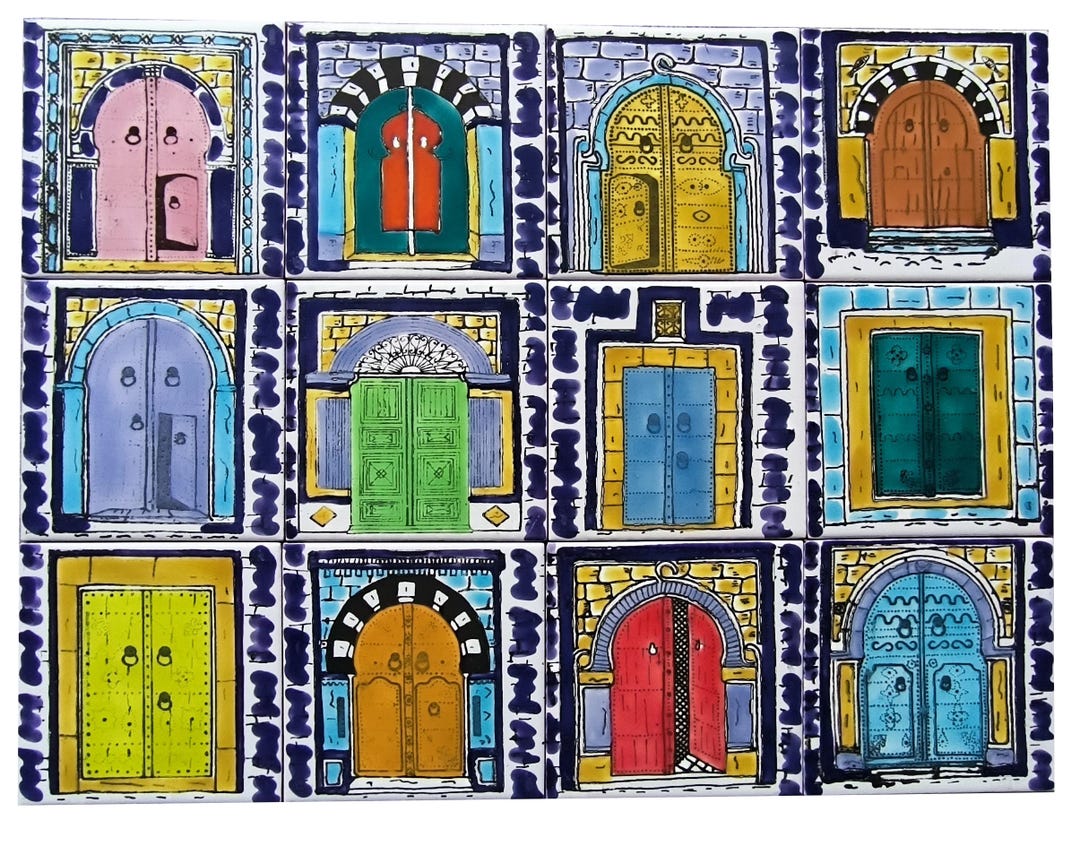 1.80 Linear Meters - 12x Tile Mural for Doors 45x60 Tiles 18" X 24 ...