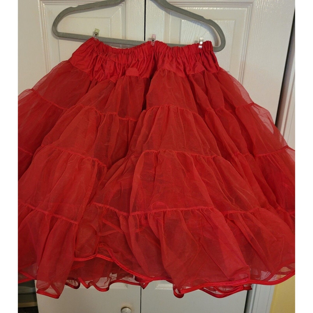Dark Pink Crinoline Petticoat Square Dance Skirt L Partners - Etsy