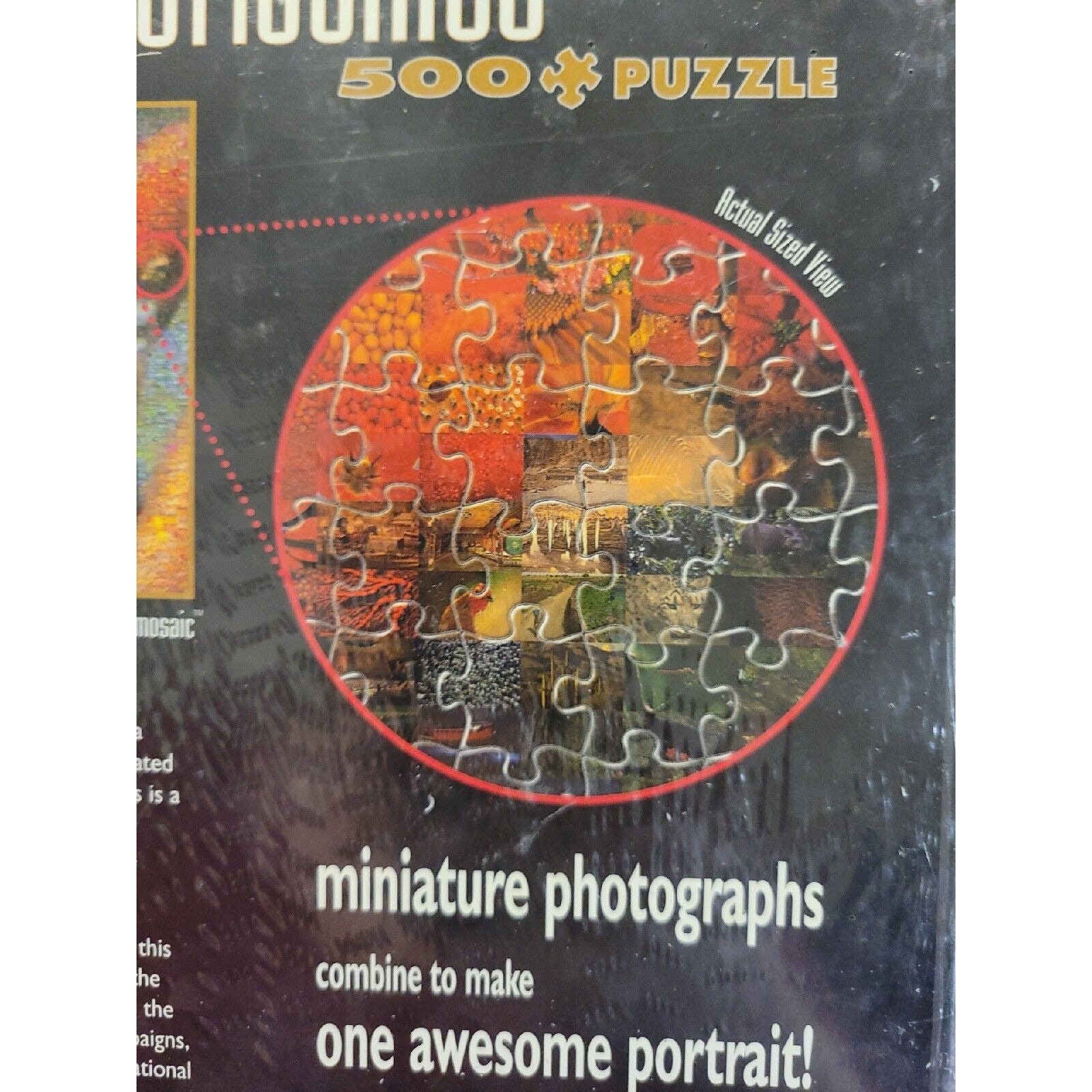 Photomosaics American Flag Jigsaw Puzzle 529 Pc Sealed 18x18 Miniature ...