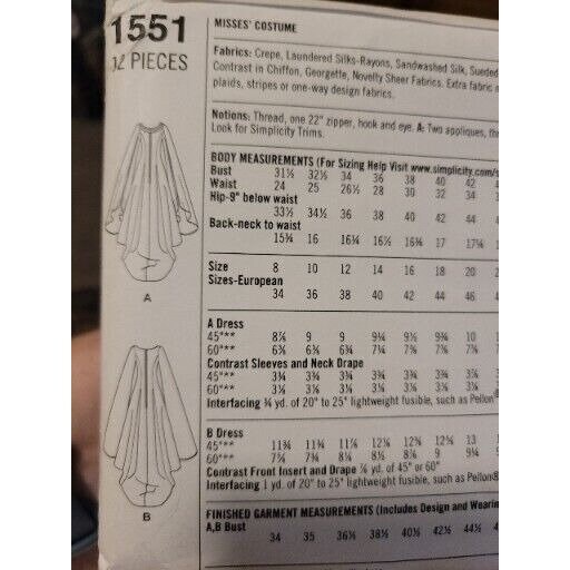 Renaissance Medieval Gown Queen Princess Size 16-24 Simplicity 1551 ...